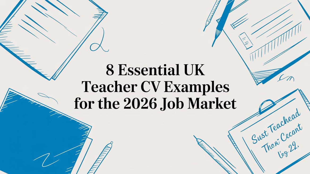 8 Essential UK Teacher CV Examples for the 2026 Job Market | CV ...